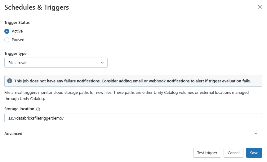 Get Started with Databricks File Arrival Triggers in S3